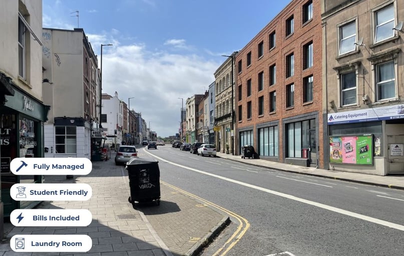 1 bed student studio to let West Street, Easton, Bristol, BS2 0GY ...